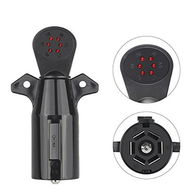 WATERWICH Heavy Duty 7-Way RV Blade Connector Tester 7-Way Trailer ...