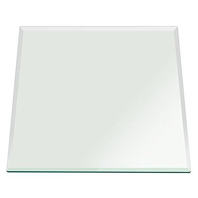 Fab Glass 16" Inch Square Clear Glass Table Top 1/2" Thick Flat ...