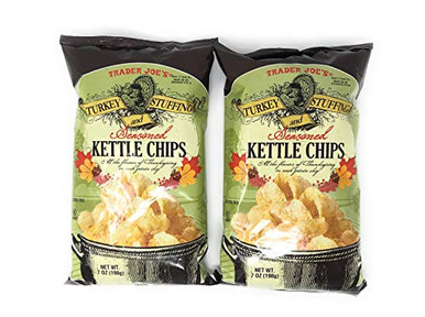 Trader Joes Turkey and Stuffing Seasoned Kettle Chips 2-pack- 7oz Each ...