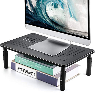 Mejerca Monitor Stand Riser Desk Organizer 3 Height Adjustable Vented ...