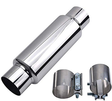 3 inch Exhaust Muffler Glass Pack Kit with 3 inch Clamp for Muffler ...