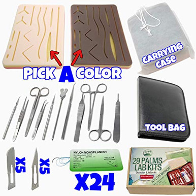 Suture Practice Kit with Suture Guide, High # of Sutures, Surgical ...