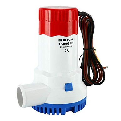 DasMarine 1500GPH 12V Electric Marine Submersible Bilge Sump Water Pump ...