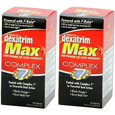 Dexatrim Max Complex 7 Dietary Supplement 60 Capsules -Pack of 2 ...