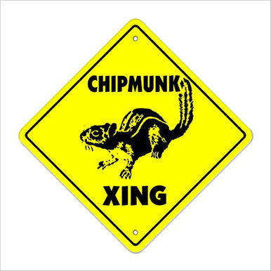 Chipmunk Crossing Sign Zone Xing - Indoor-Outdoor - 20 Tall Chipmunks ...