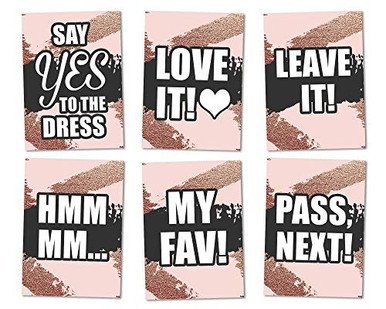 Say Yes to the Dress Rose Gold Print Wedding Dress Shopping Signs - 5x7 ...