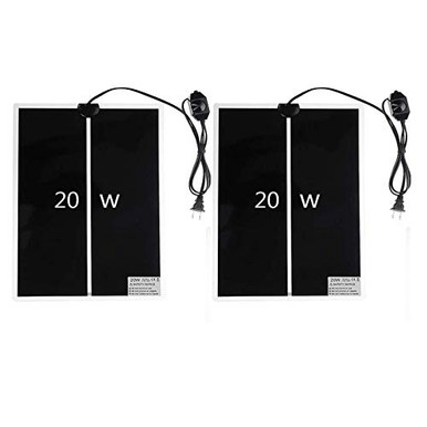 2 Pack 110V 20W Reptile Heating Pad with Thermostat Non-Adhesive Under ...