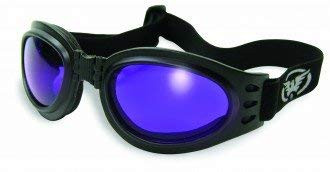 Global Vision Adventure Foldable Goggles Black Frame Purple Tint Lenses ...