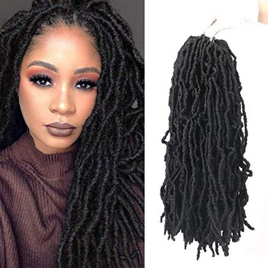 Haircity 18 Inch Nu Faux Locs Crochet Hair 2 Pack Curly Wavy Soft Locs ...