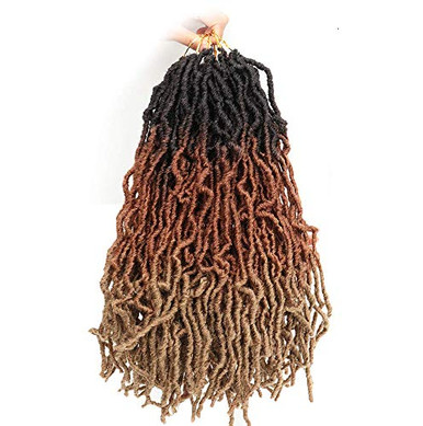 Nu Faux Locs Goddess Locs Crochet Hair 18 inch Ombre Dreadlocks Crochet ...