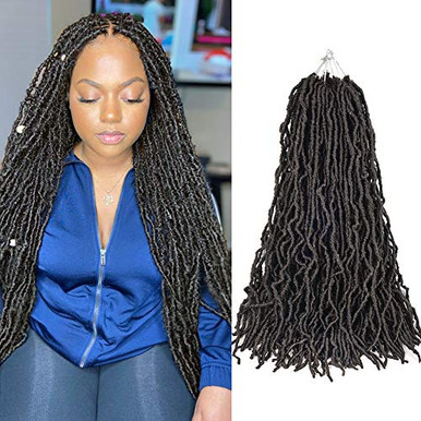 Nu Faux Locs 24 Inch Crochet Hair Knotless Style Most Natural Crochet ...