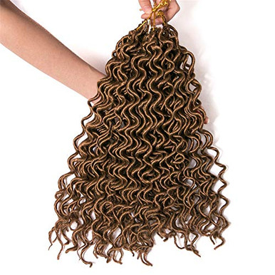 -6Packs-16inch Curly Faux Locs Soft Hair Deep Faux Locs Twist Braids ...