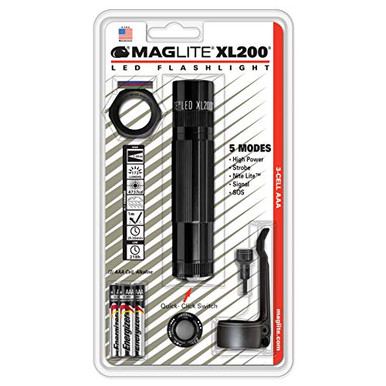 Maglite XL200 LED 3-Cell AAA Flashlight Tactical Pack Black ...