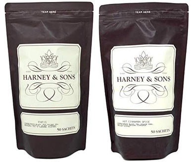 Harney and Sons Hot Cinnamon Tea and Paris Tea 2 Pack - Black Tea 1 Bag ...