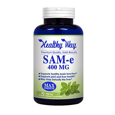 Healthy Way Pure SAM-e 400mg Supplement -Non-GMO- - 90 Capsules Sam-e ...