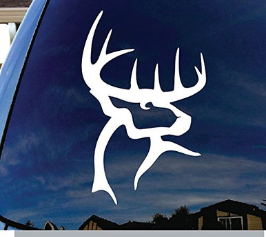 Buck Commander Deer Logo - Vinyl 5 tall -Color WHITE- decal laptop ...