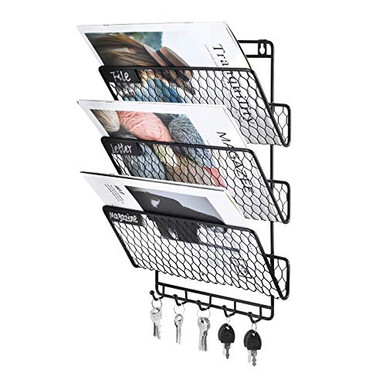 PAG Hanging Wall File Holder Organizer Metal Chicken Wire Wall Mount ...