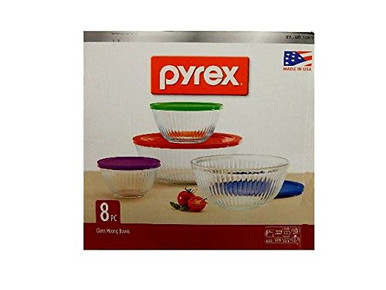 Pyrex 8-piece 100 Years Glass Mixing Bowl Set (Limited Edition ...