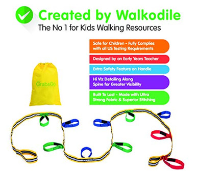 Grab and Go Kids Walking Rope -10 Child-- Teacher Designed- Extra ...
