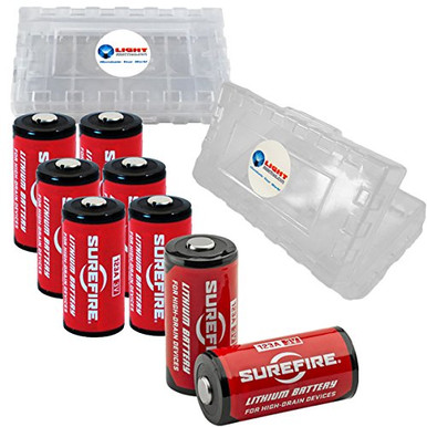 8 Pack Surefire CR123A Lithium Battery 3v with 2 LightJunction Battery ...