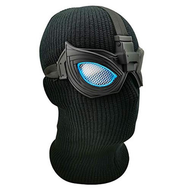 Spider-Man Mask Superhero Mask Halloween Light Mask Goggles Headgear ...