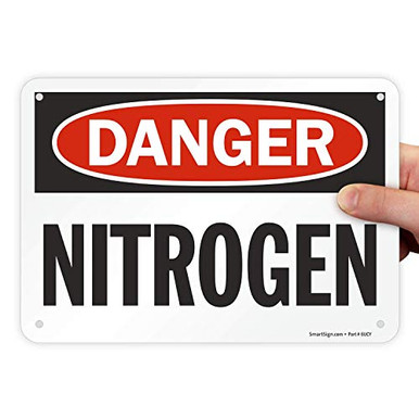 SmartSign Danger - Nitrogen Sign - 7 x 10 Aluminum - Warehousesoverstock