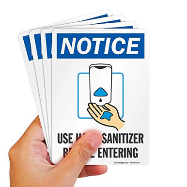 SmartSign Notice - Use Hand Sanitizer Before Entering Label - 5 x 7 ...