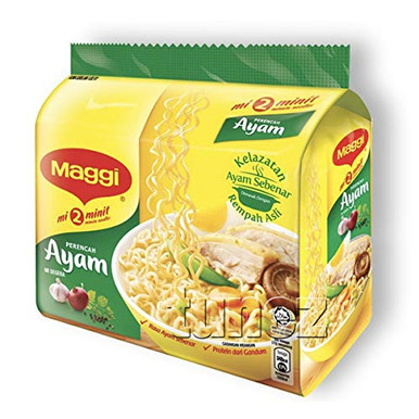 Maggi Nestle Malaysia 2 Minute Instant Chicken Flavour Noodles 5 Packs ...