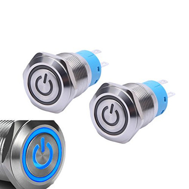 WerFamily 19mm Latching Push Button Switches 1NO1NC SPDT ON-Off ...