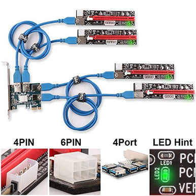 Ubit Multi-interface PCI-E Riser With Led Notice Function Express Cable ...