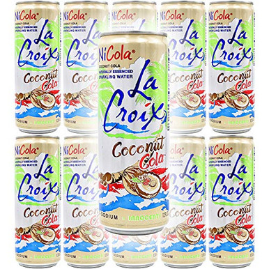La Croix NiCola Coconut Cola Sparkling Water 12 Fl Oz Can -Pack of 10 ...