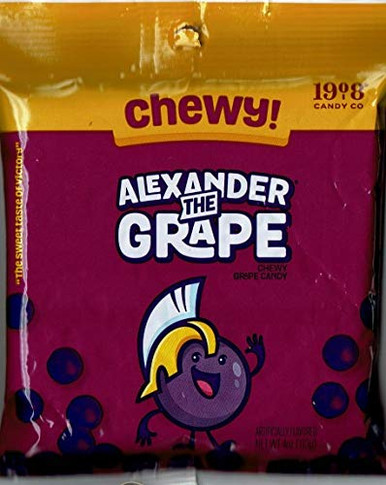 Chewy ALEXANDER THE GRAPE Chewy Grape Candy - Fat Free Candy - 3 pack ...