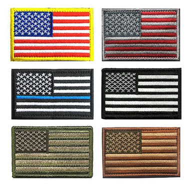 USA American Tactical Patch Antrix 6 Pack US Flag Thin Blue Line Flag ...