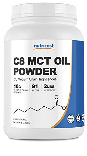 Nutricost C8 MCT Oil Powder 2LBS -32oz- - 95 C8 MCT Oil Powder ...