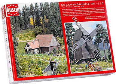 Busch 1575 Post Windmill - Wood HO Structure Scale Model Structure ...