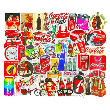 Coca Cola Stickers Decals Vintage Logo for Water Bottles Skateboard ...