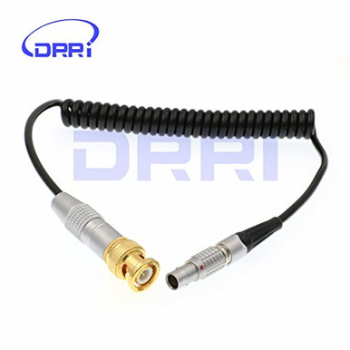 DRRI BNC to Lemo 5 pin Male Coiled Cable ARRI Alexa TIME Code Cable for ...