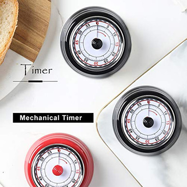 OLOEY Mechanical Kitchen Timer - 60 Minute Visual Countdown Timer Retro ...