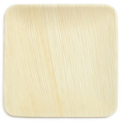 Leaf and Fiber 100 Count Elegant and Fallen Square Palm Leaf Plate 6 ...