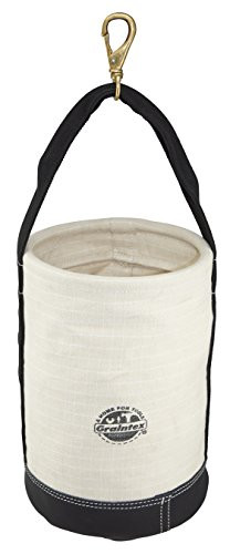 Graintex CB2113 Utility Canvas Bucket Leather Bottom W/Swivel Snap Hook ...