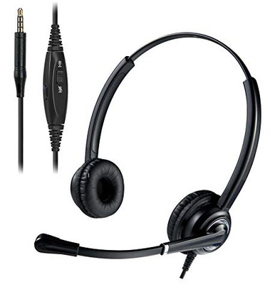 Cell Phone Headset for Phone Call with 3-5mm Audio Jack Tablet Headset ...