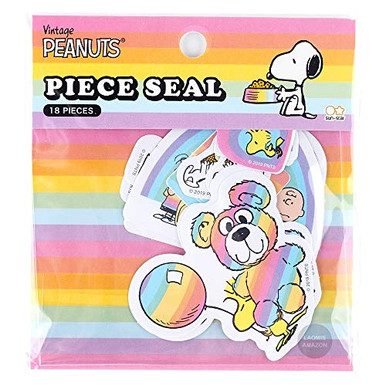 Peanuts Snoopy Rainbow PVC Stickers-Pack of 12 -Pastel - S8580260 ...
