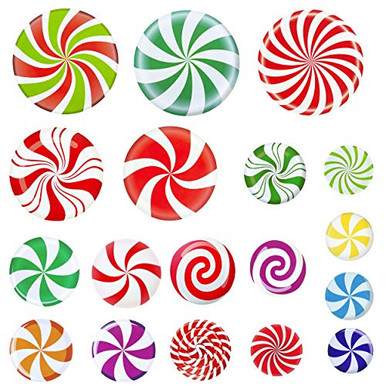 Peppermint Floor Decals 18Pcs Self-Adhesive Christmas Floor Stickers ...
