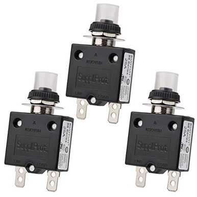 Clyxgs 98-25A Overload Protector, 25Amp Push Button Manual Reset ...