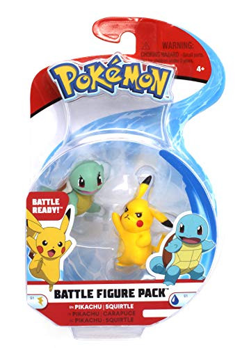 Pokemon 2 Inch Battle Action Figure 2 Pack Pikachu and Squirtle ...