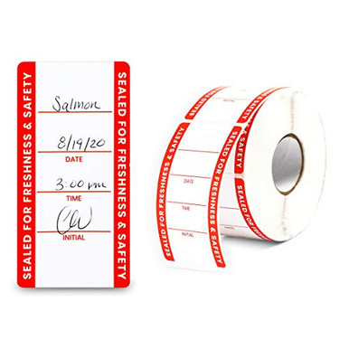 Tamper Evident Sticker Roll Label Seals for Food Containers -2 x 4 in ...