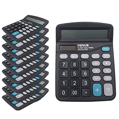 RENUS Calculator 10 Packs Electronic Desktop Calculator with 12 Digit ...