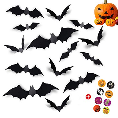Rebesco 96 PCS Halloween Bats Halloween Decorations DIY Halloween Party ...