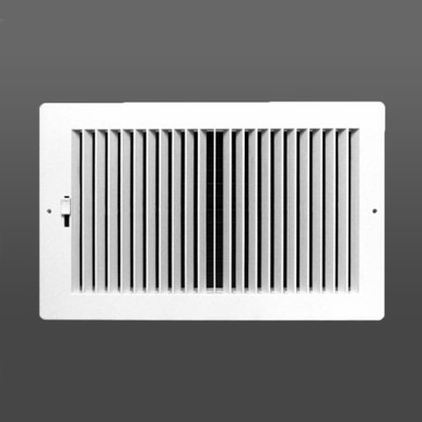 Two-way plastic register side wall/ceiling air register with multi ...