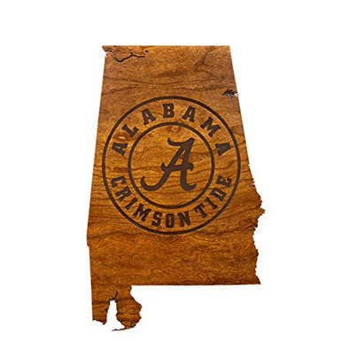 LazerEdge NCAA Wooden Wall Hanging -Alabama Crimson Tide - State Map ...